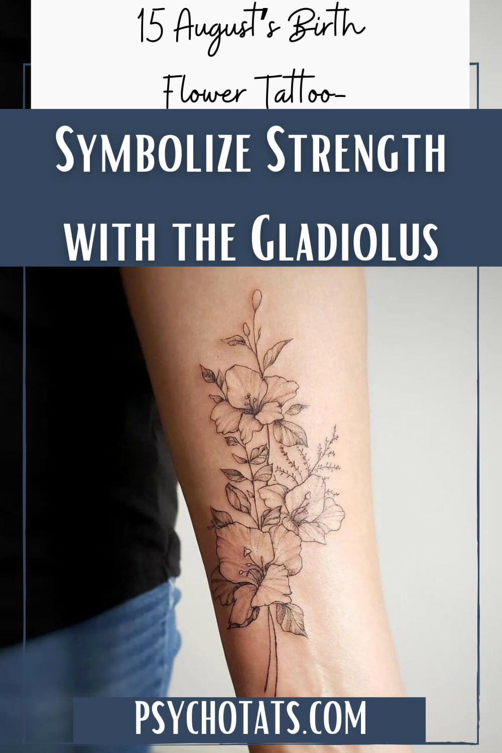 15 August’s Birth Flower Tattoo- Symbolize Strength with the Gladiolus ...