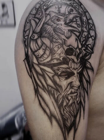 91 Odin Tattoos to Honor the All-Father of Norse Mythology - Psycho Tats