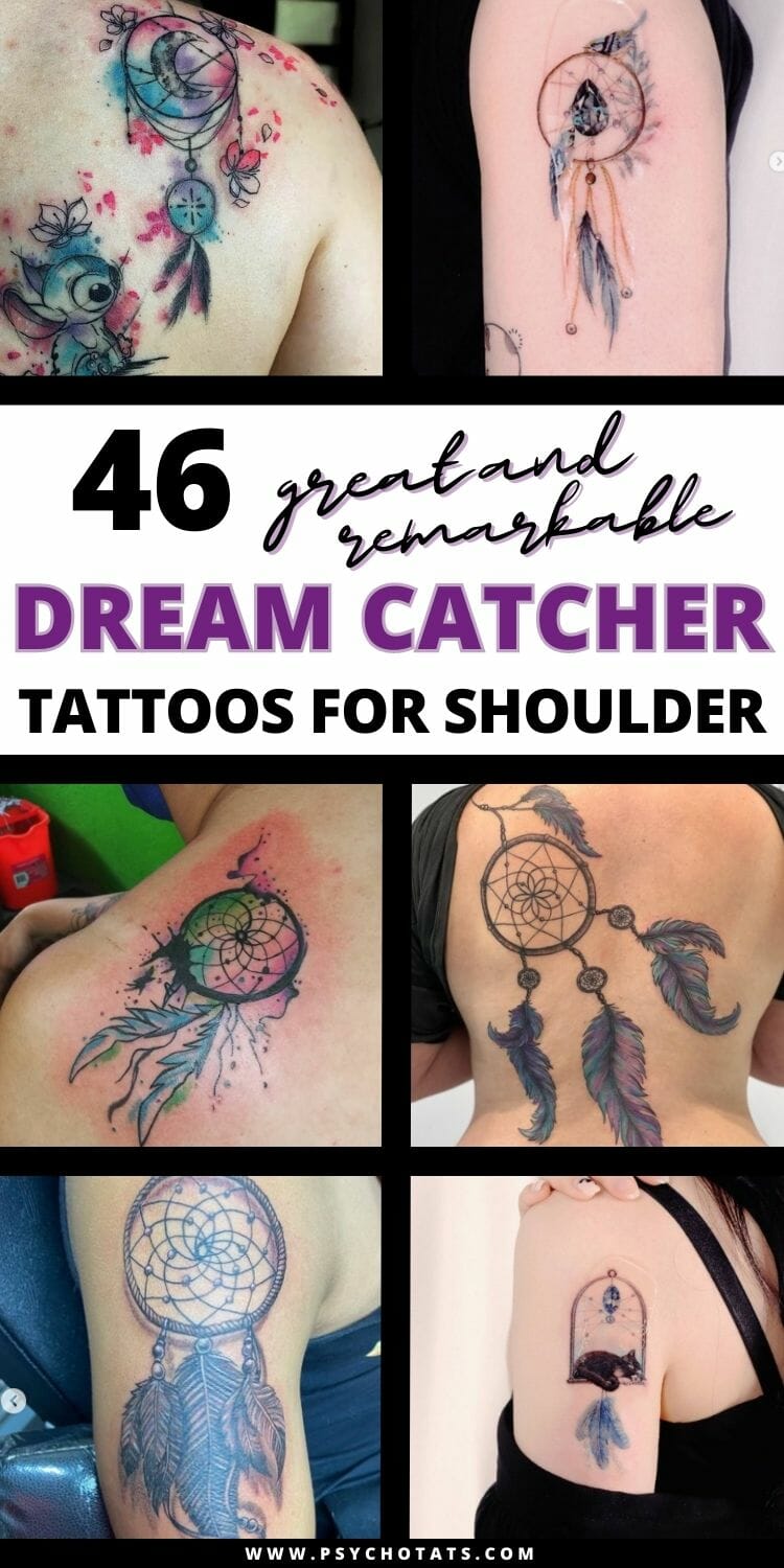 46 Great And Remarkable Dream Catcher Tattoos For Shoulder - Psycho Tats