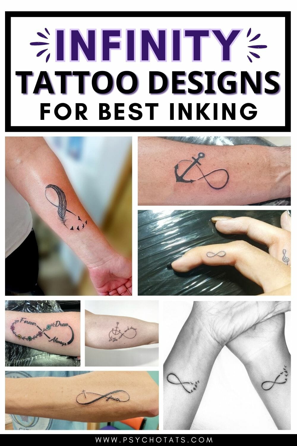 43 Stunning Infinity Tattoos Designs And Ideas For Best Inking - Psycho ...