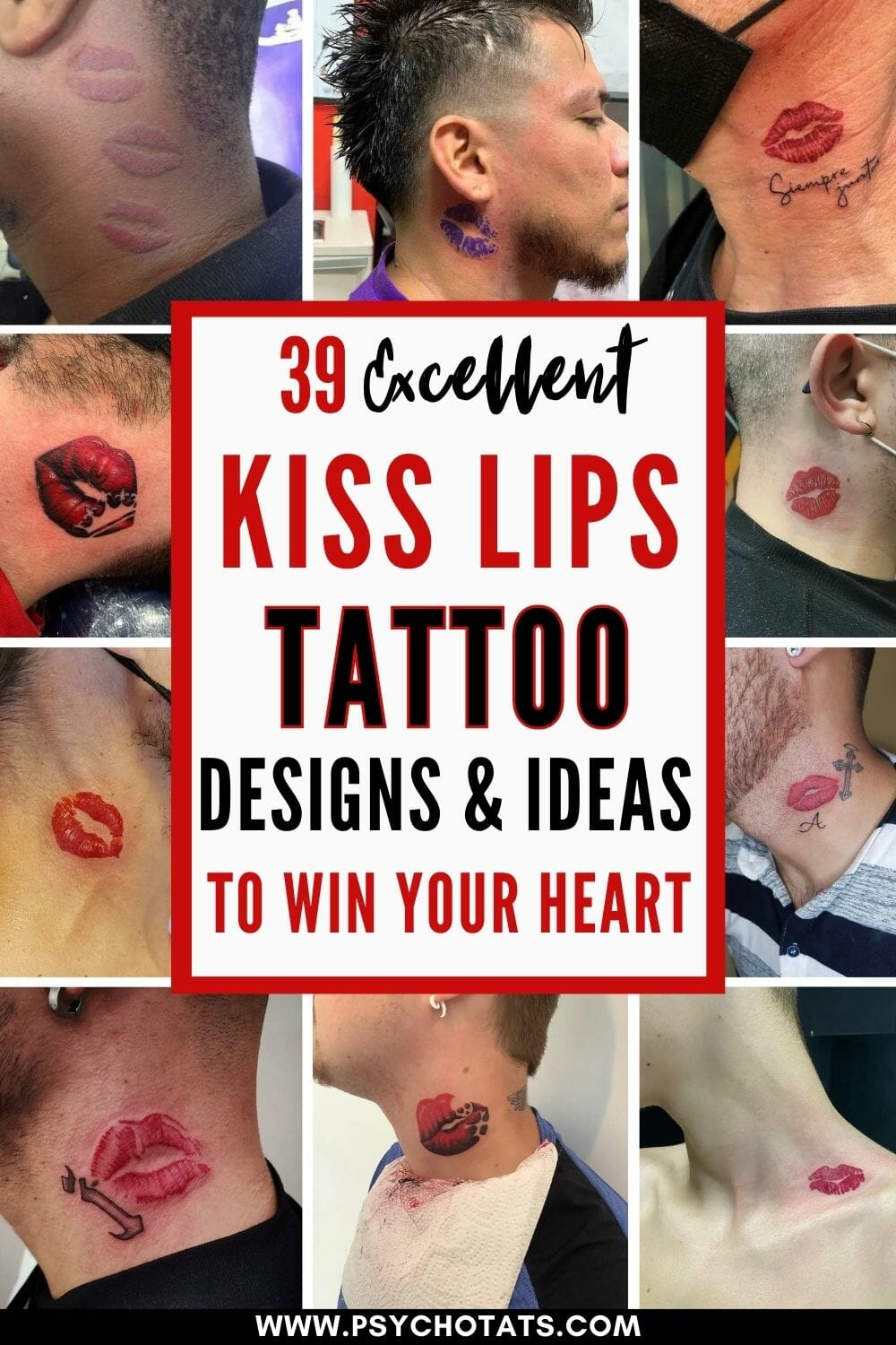 33 Playful Lip Kiss Tattoos: Express Your Love in Ink - Psycho Tats