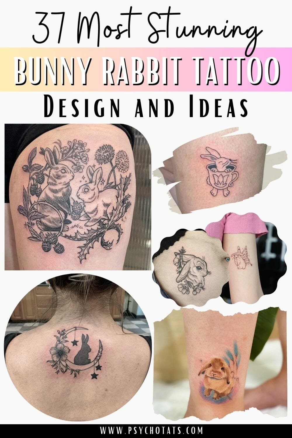 37 Stunning Bunny Rabbit Tattoo Ideas - Psycho Tats