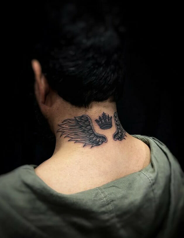 25 Wing Neck Tattoo Ideas That Will Soar Above the Rest - Psycho Tats