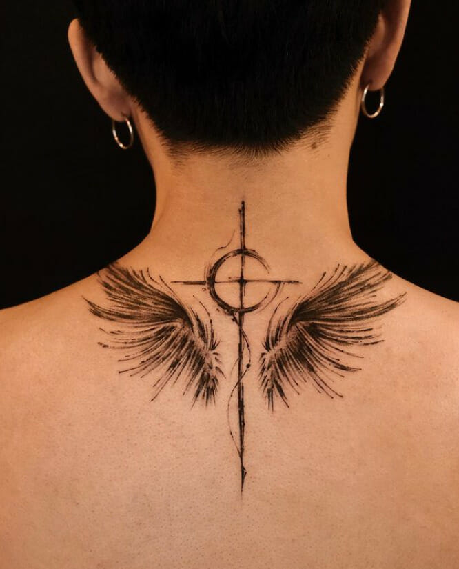 25 Wing Neck Tattoo Ideas That Will Soar Above the Rest - Psycho Tats