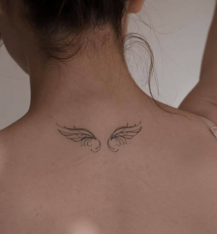 25 Wing Neck Tattoo Ideas That Will Soar Above the Rest - Psycho Tats