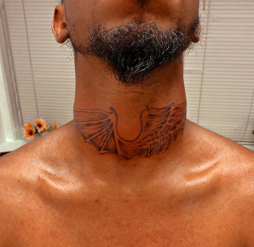 25 Wing Neck Tattoo Ideas That Will Soar Above the Rest - Psycho Tats