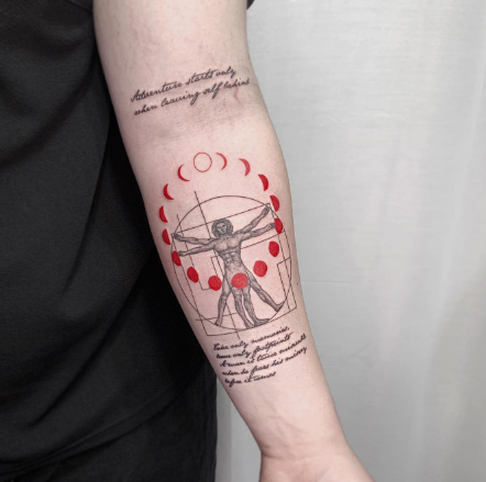 41 Vitruvian Man Tattoo Concepts for Art and Science Enthusiasts ...