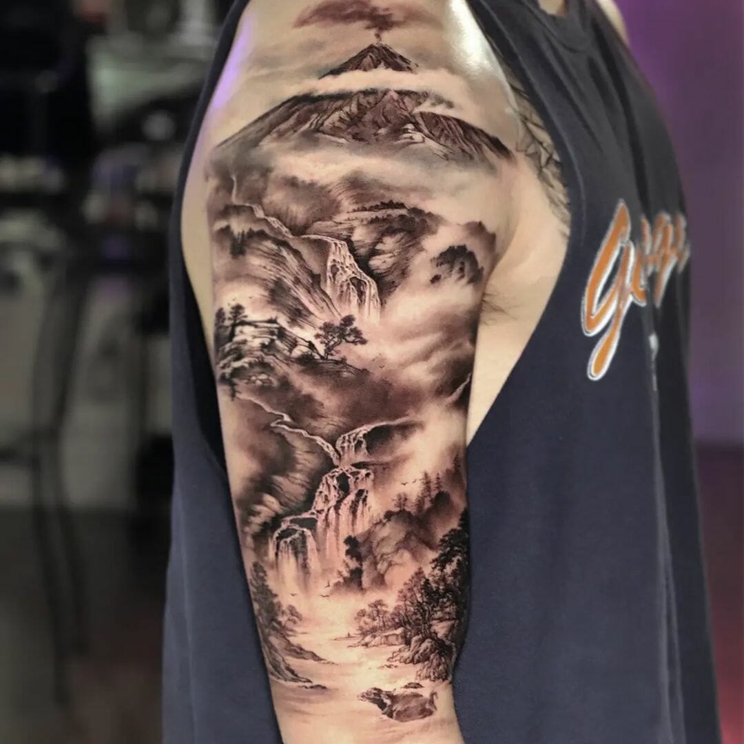 15 Waterfall Tattoo Ideas- Embodying The Harmonious Dance Of Water And ...