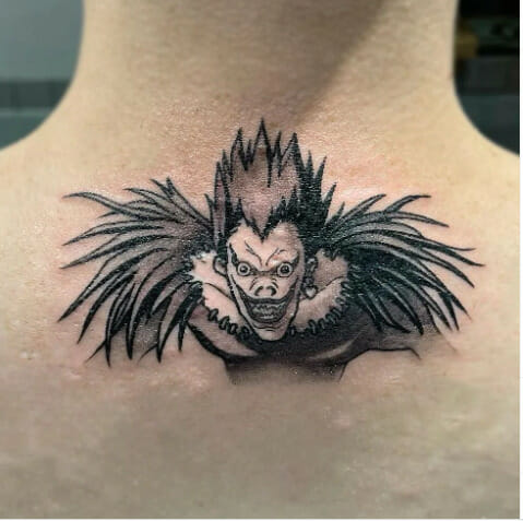 41 Ryuk Tattoos- Unveiling the Enigma of the Death Note God - Psycho Tats