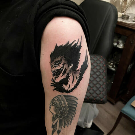 41 Ryuk Tattoos- Unveiling the Enigma of the Death Note God - Psycho Tats