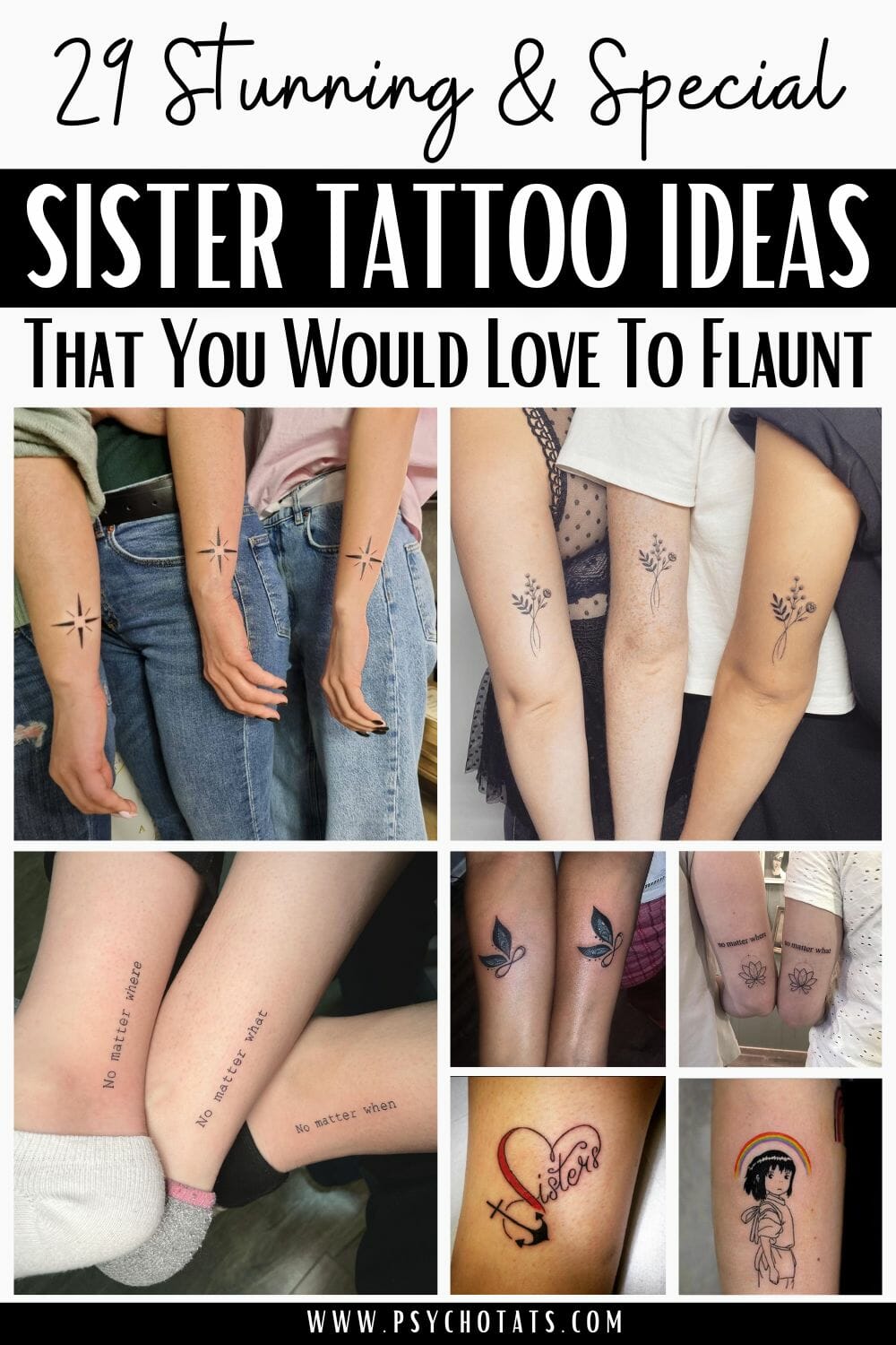29 Stunning Sister Tattoos Ideas That You Would Love To Flaunt - Psycho ...