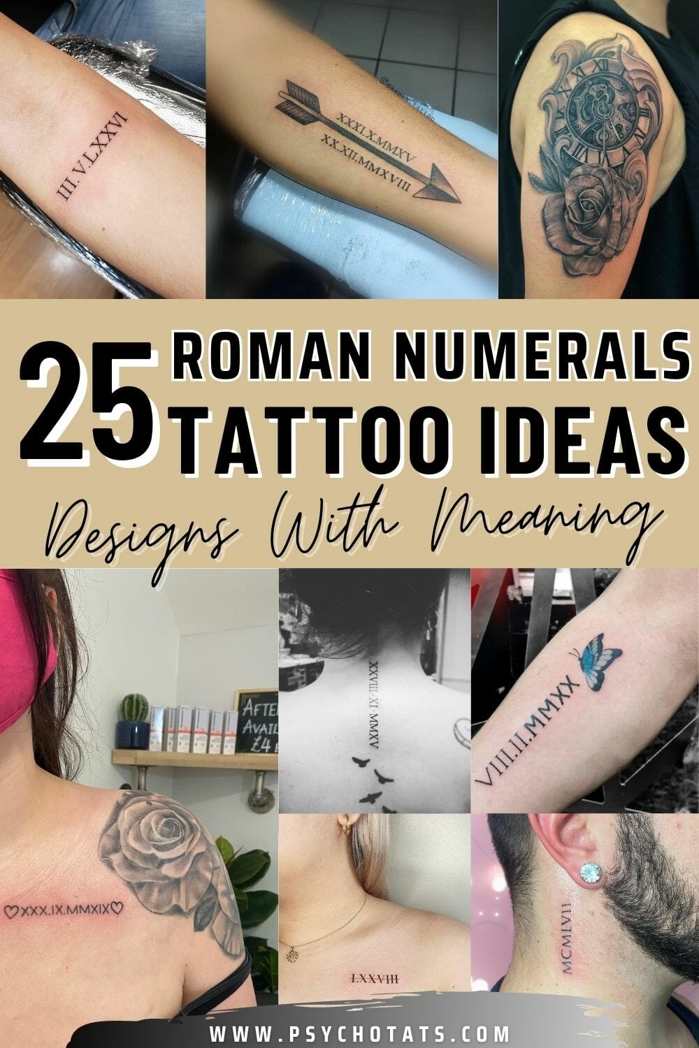 25 Roman Numerals Tattoo Ideas with Meaning - Psycho Tats
