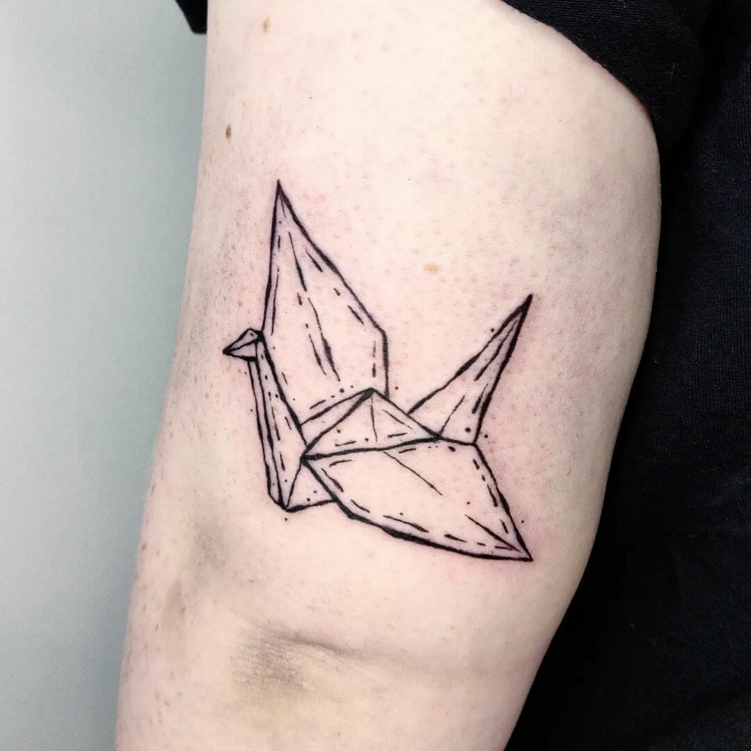 31 Paper Crane Tattoos Meanings – Symbolic Representations Of Hope ...