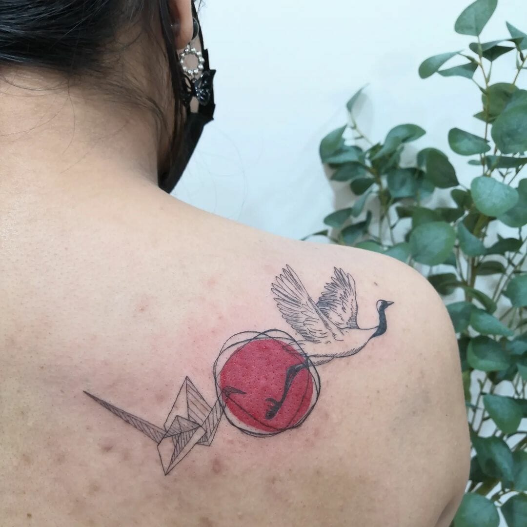31 Paper Crane Tattoos Meanings – Symbolic Representations Of Hope ...