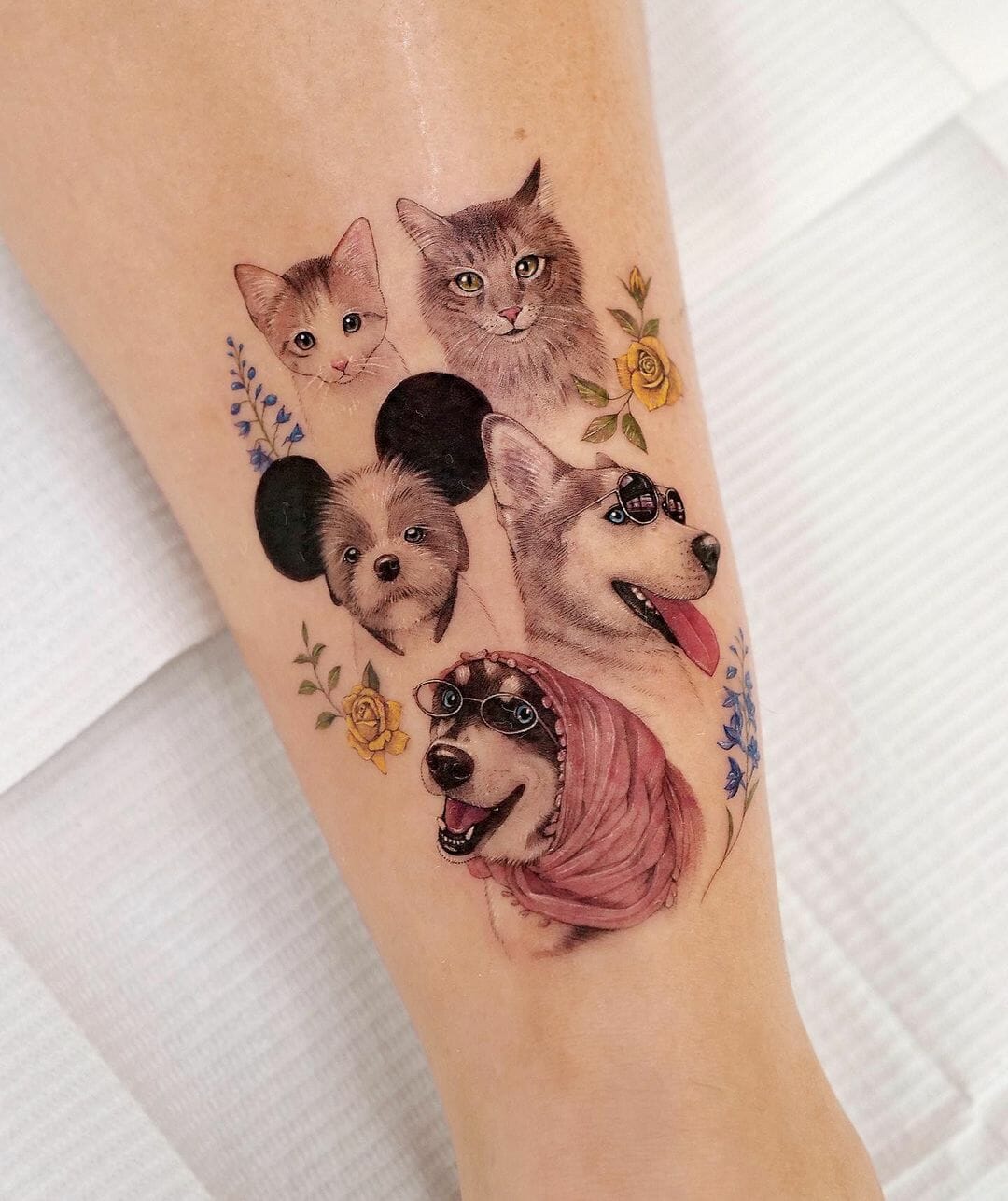 55 Lovely Dog Tattoo Designs That Capture The Spirit Of Loyal ...