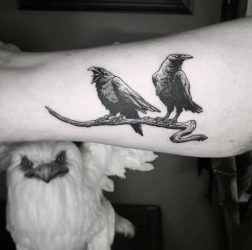 15 Huginn and Muninn Tattoo Ideas to Channel Norse Wisdom - Psycho Tats
