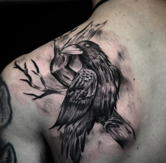 15 Huginn and Muninn Tattoo Ideas to Channel Norse Wisdom - Psycho Tats