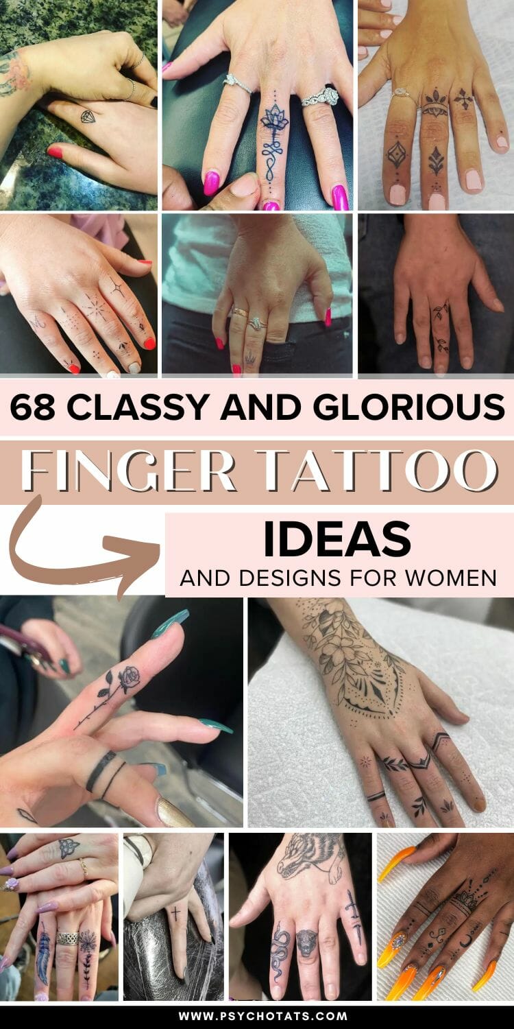 68 Classy and Glorious Finger Tattoos Ideas and Designs for Women ...