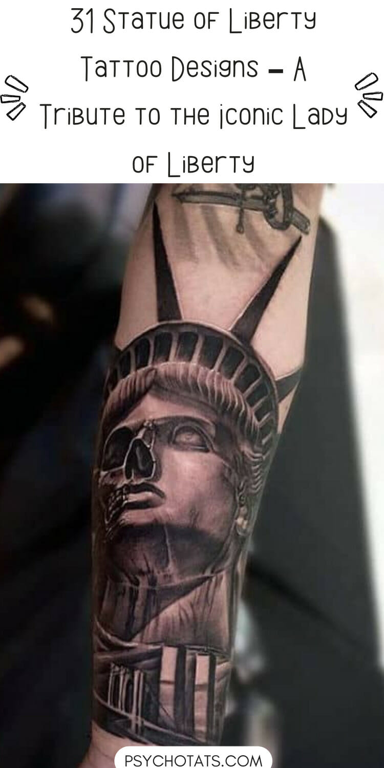 31 Statue of Liberty Tattoo Designs – A Tribute to the Iconic Lady of ...