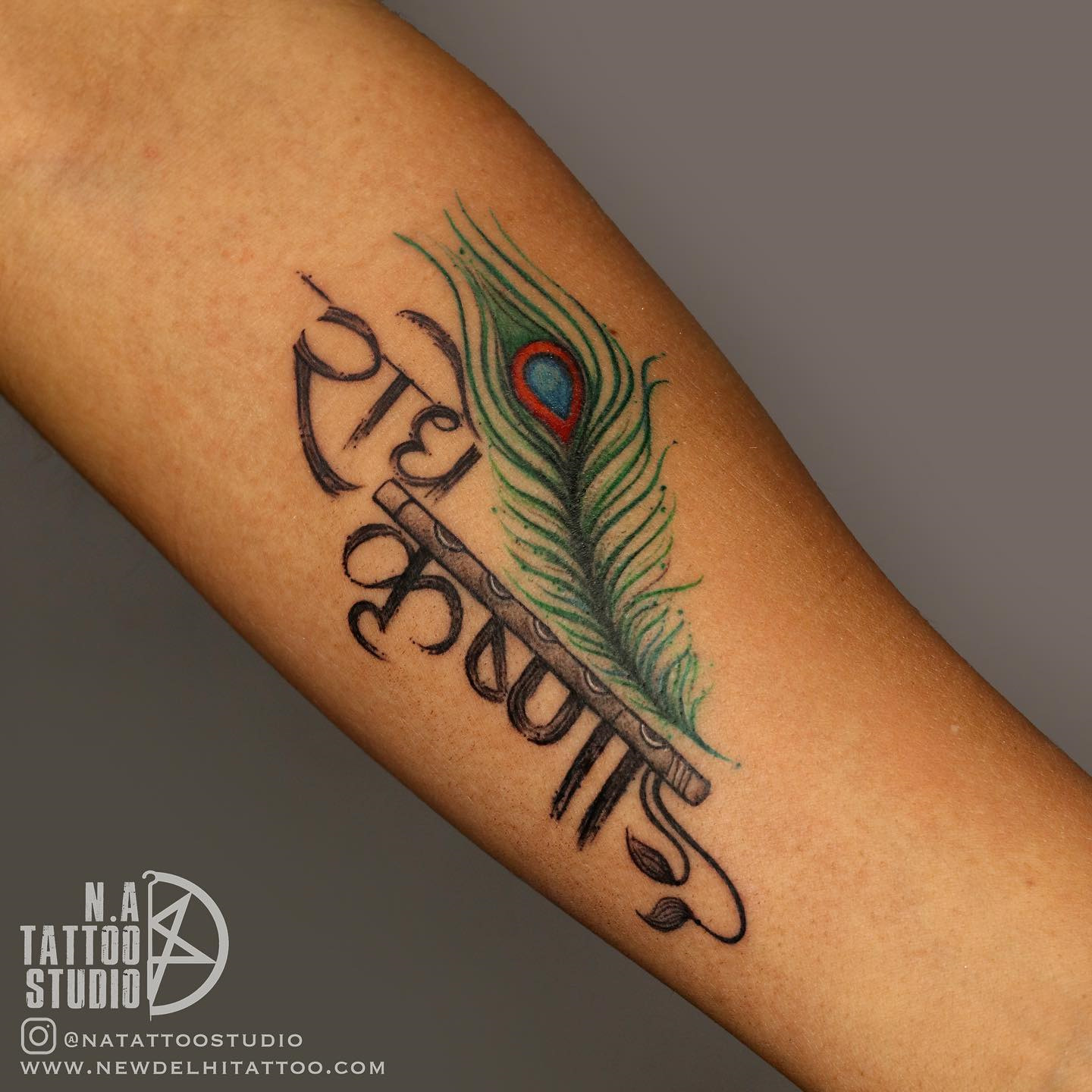 114 Mor Pankh Tattoo Ideas- Embracing Lord Krishna’s Beauty - Psycho Tats