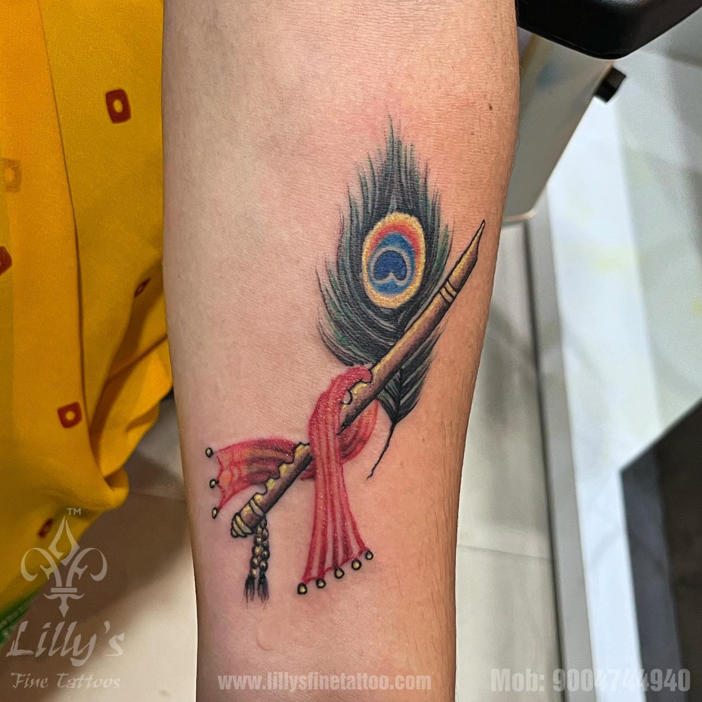 114 Mor Pankh Tattoo Ideas- Embracing Lord Krishna’s Beauty - Psycho Tats