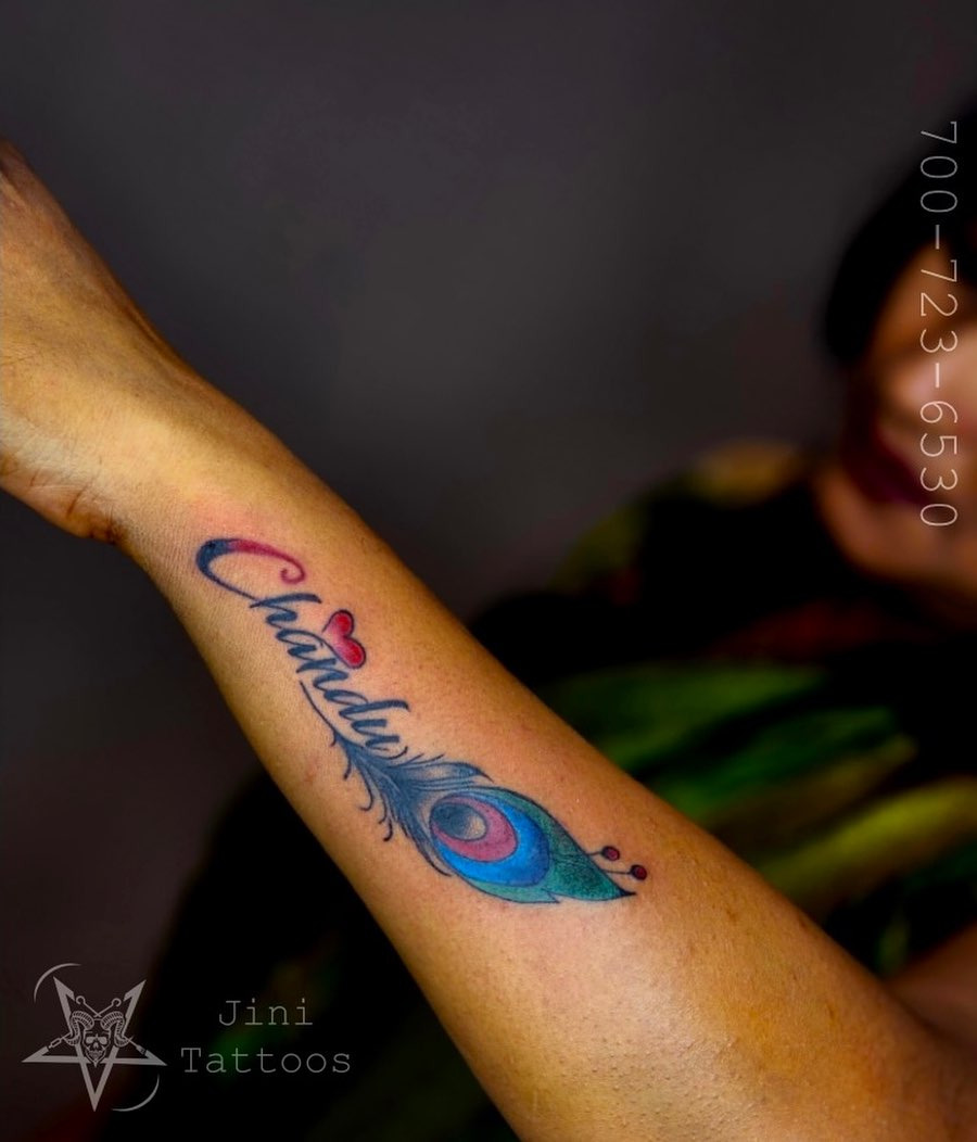 114 Mor Pankh Tattoo Ideas- Embracing Lord Krishna’s Beauty - Psycho Tats