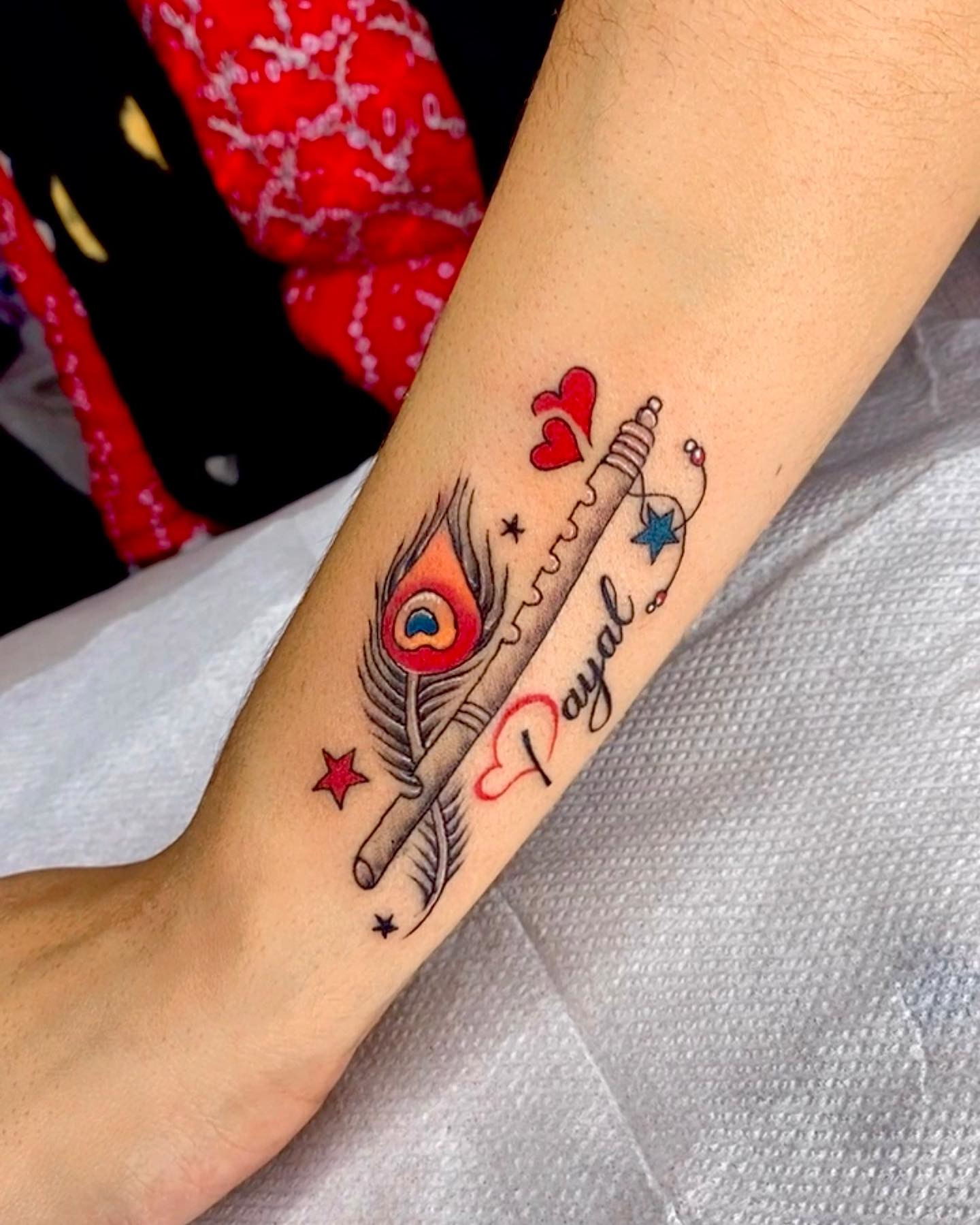 114 Mor Pankh Tattoo Ideas- Embracing Lord Krishna’s Beauty - Psycho Tats