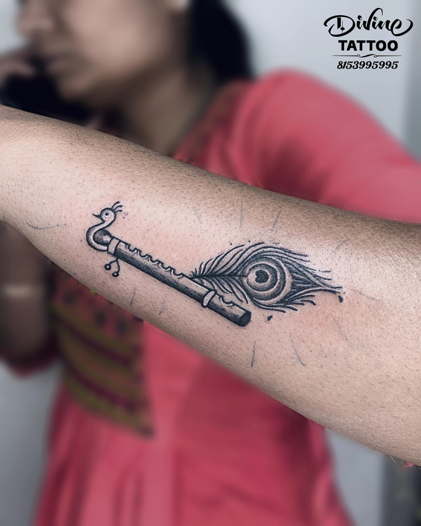 114 Mor Pankh Tattoo Ideas- Embracing Lord Krishna’s Beauty - Psycho Tats
