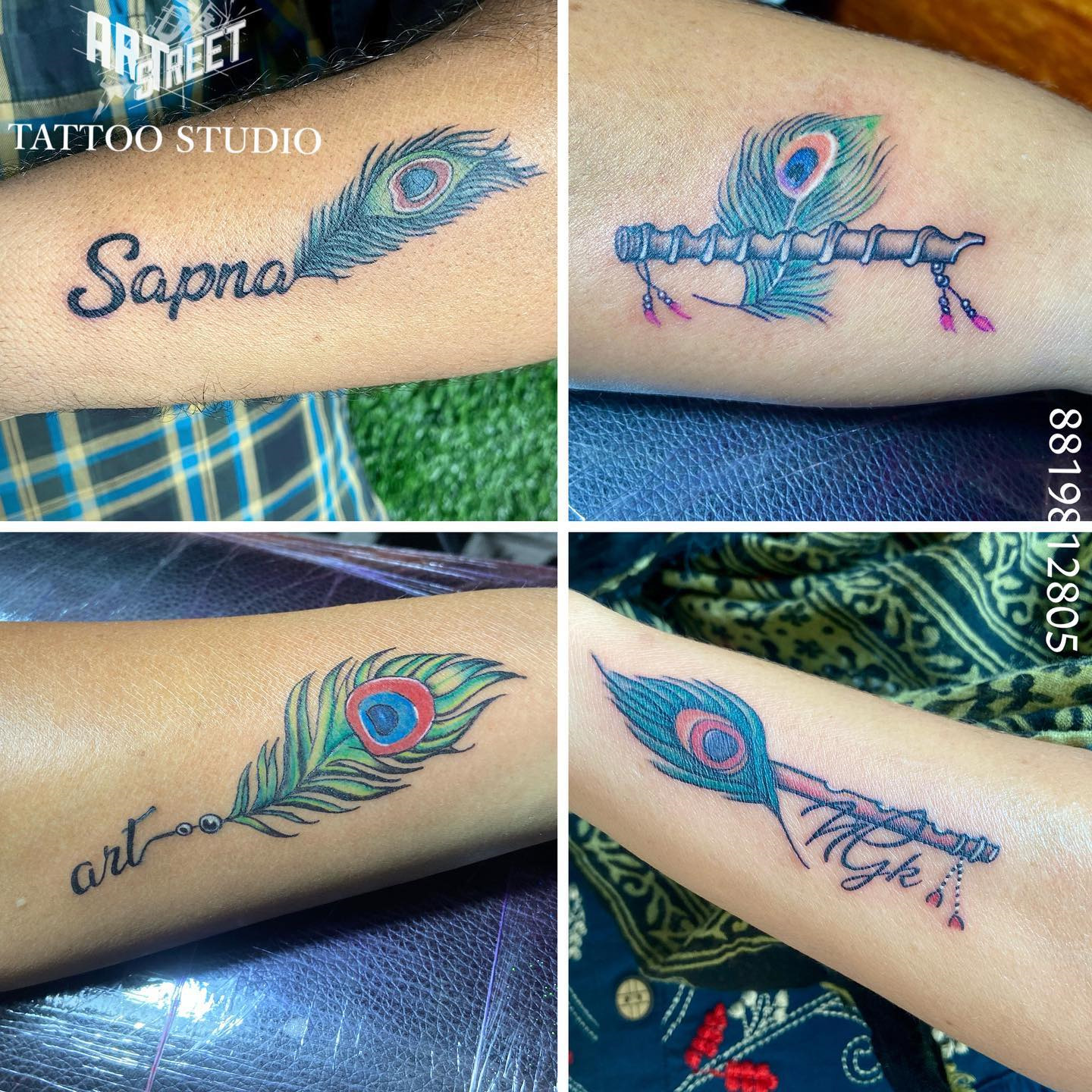 114 Mor Pankh Tattoo Ideas- Embracing Lord Krishna’s Beauty - Psycho Tats